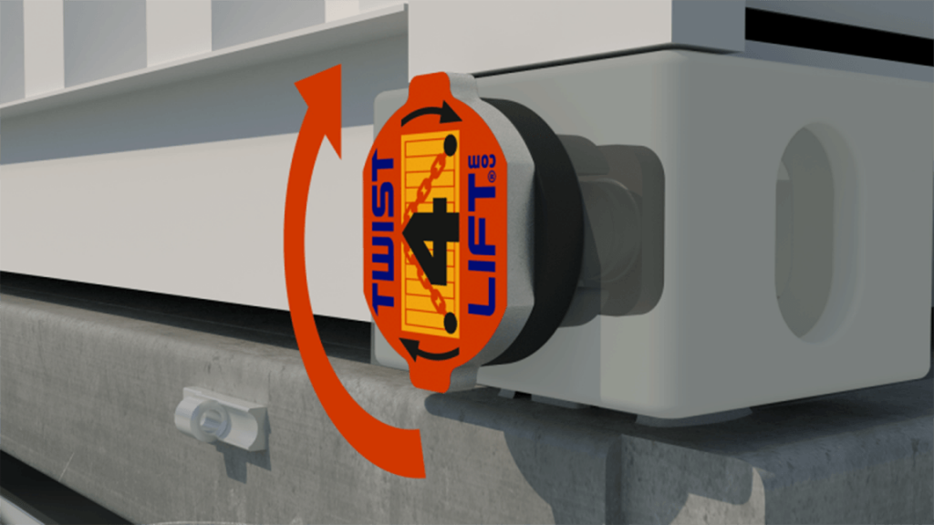 Universele containerhaak Twist4Lift - Hijsspecialist.nl